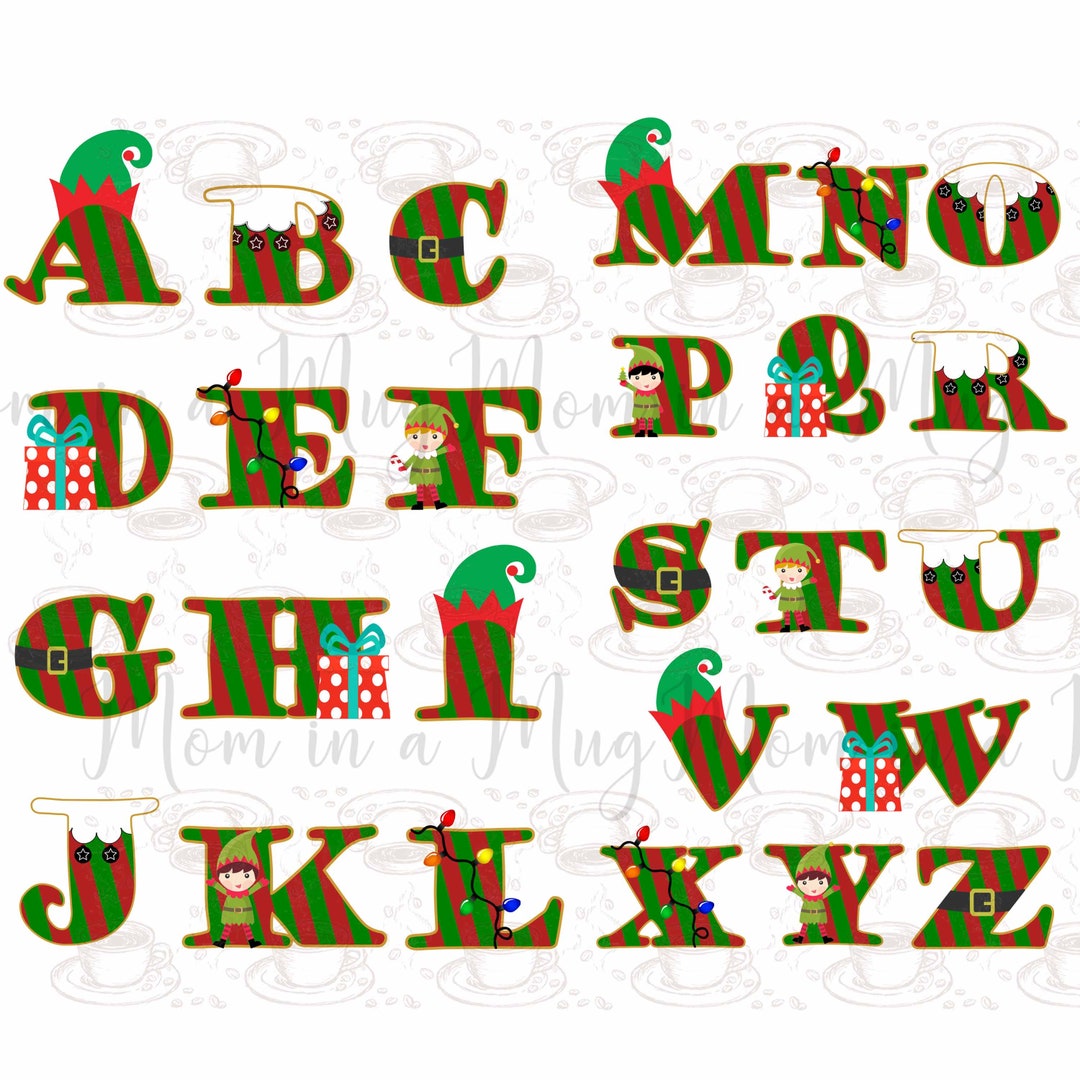 ELPHABET - Christmas Alphabet - Etsy