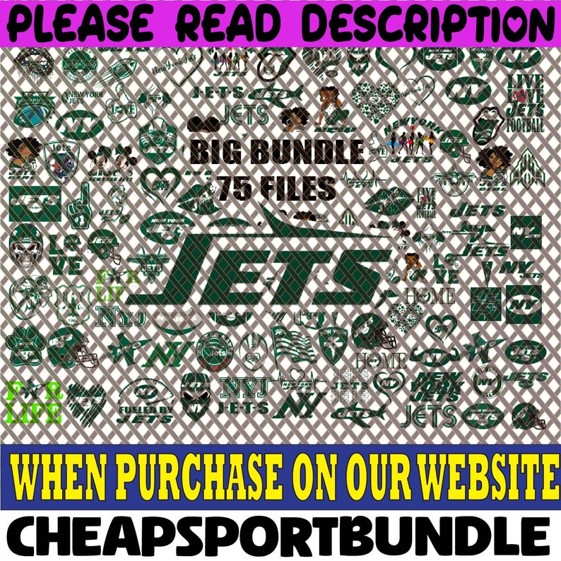 New-york-jets-svg Clipart Bundle Cutting File NFL - Etsy