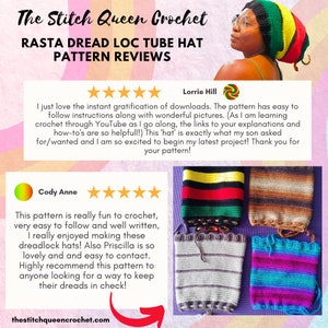 CROCHET PATTERN - Rasta Dreadlock Tube Hat - Etsy