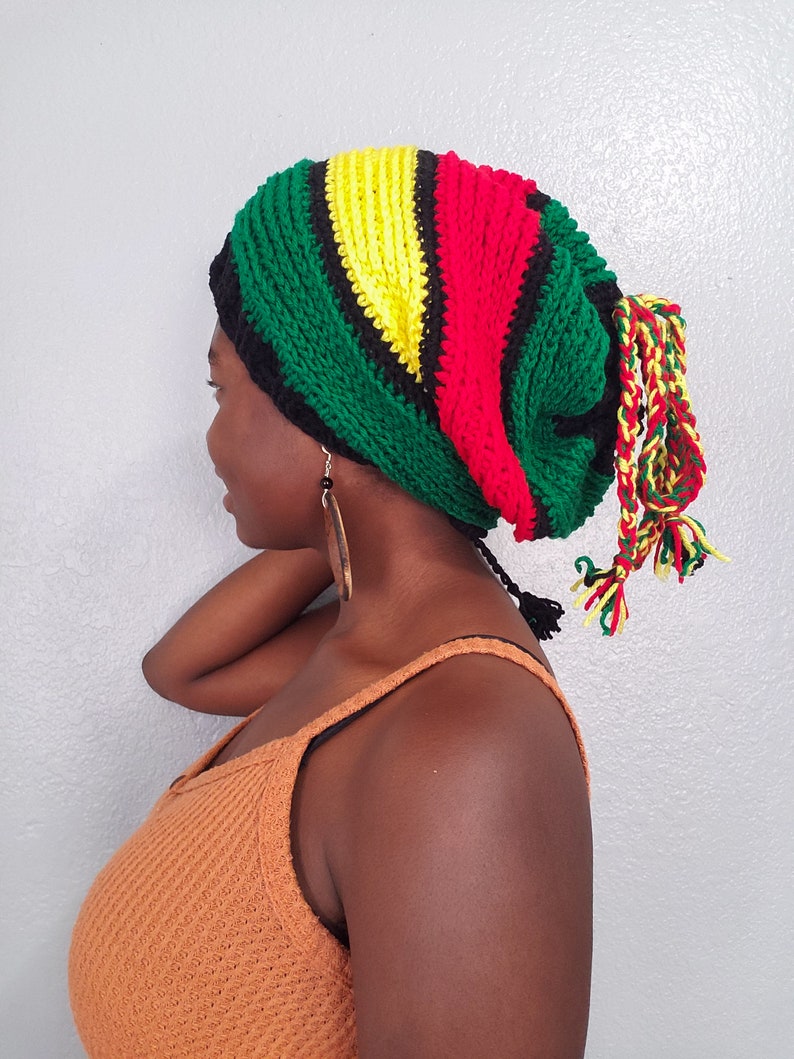 Crochet Rastafarian Dreadlock Tam Hat Dread Sock Tube Hat | Etsy