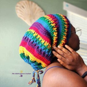 CROCHET PATTERN - Alpine Forest Dread Tube Hat - Rasta Loc Beanie - Etsy