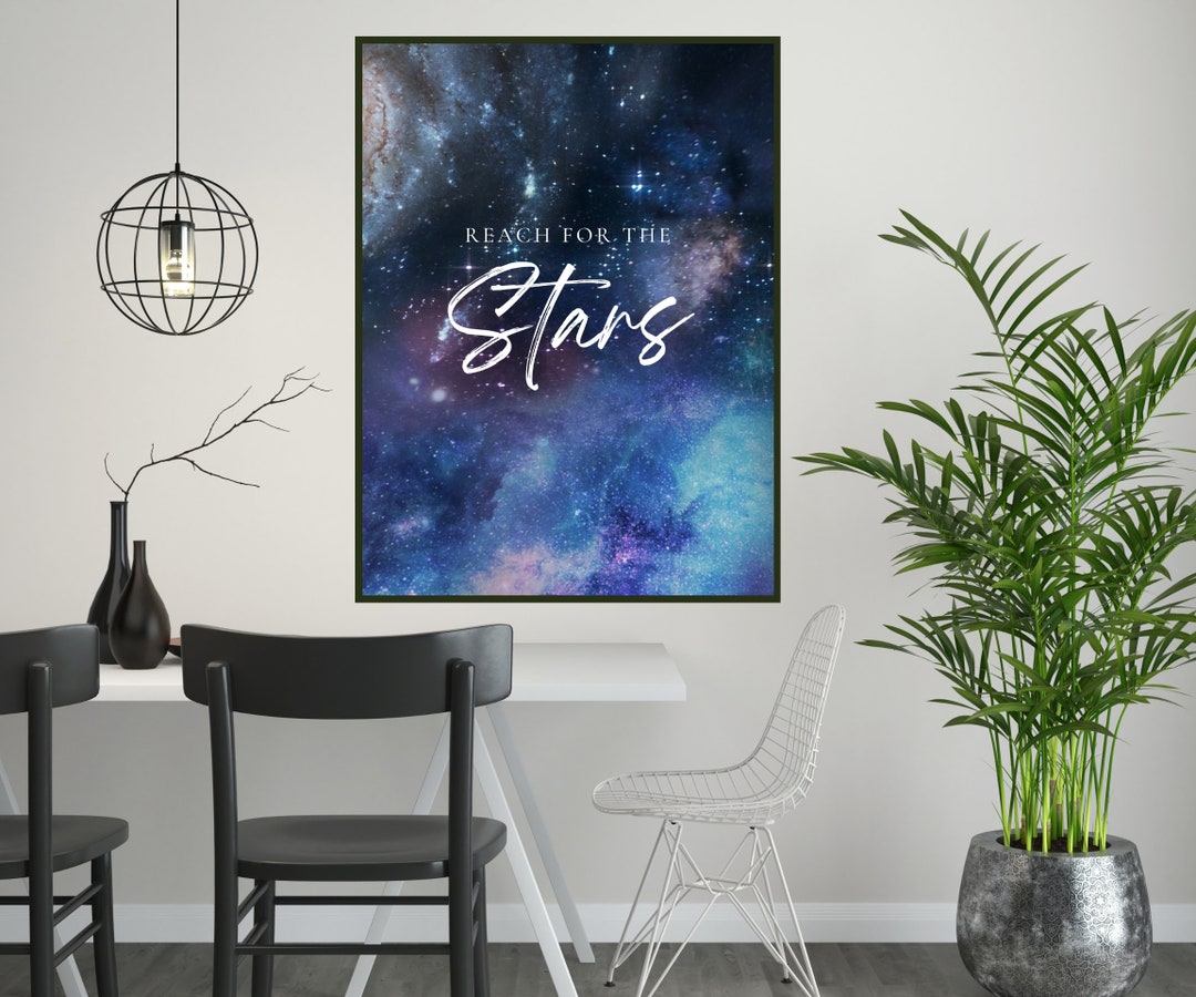 Reach for the Stars Inspirational Wall Art Design Sizes Available: 16.0 ...