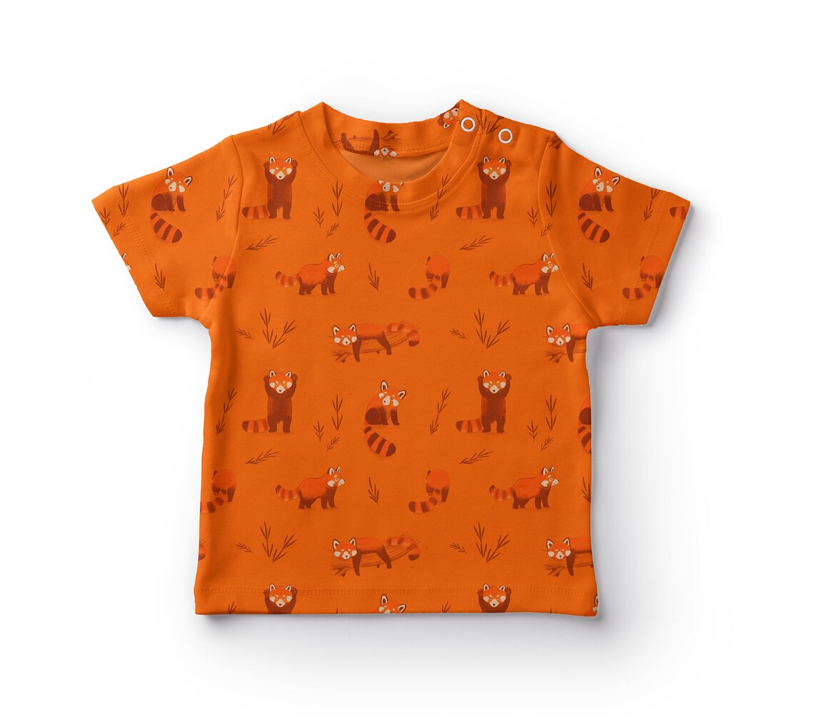 Red Panda Seamless Pattern INSTANT DOWNLOAD Background - Etsy