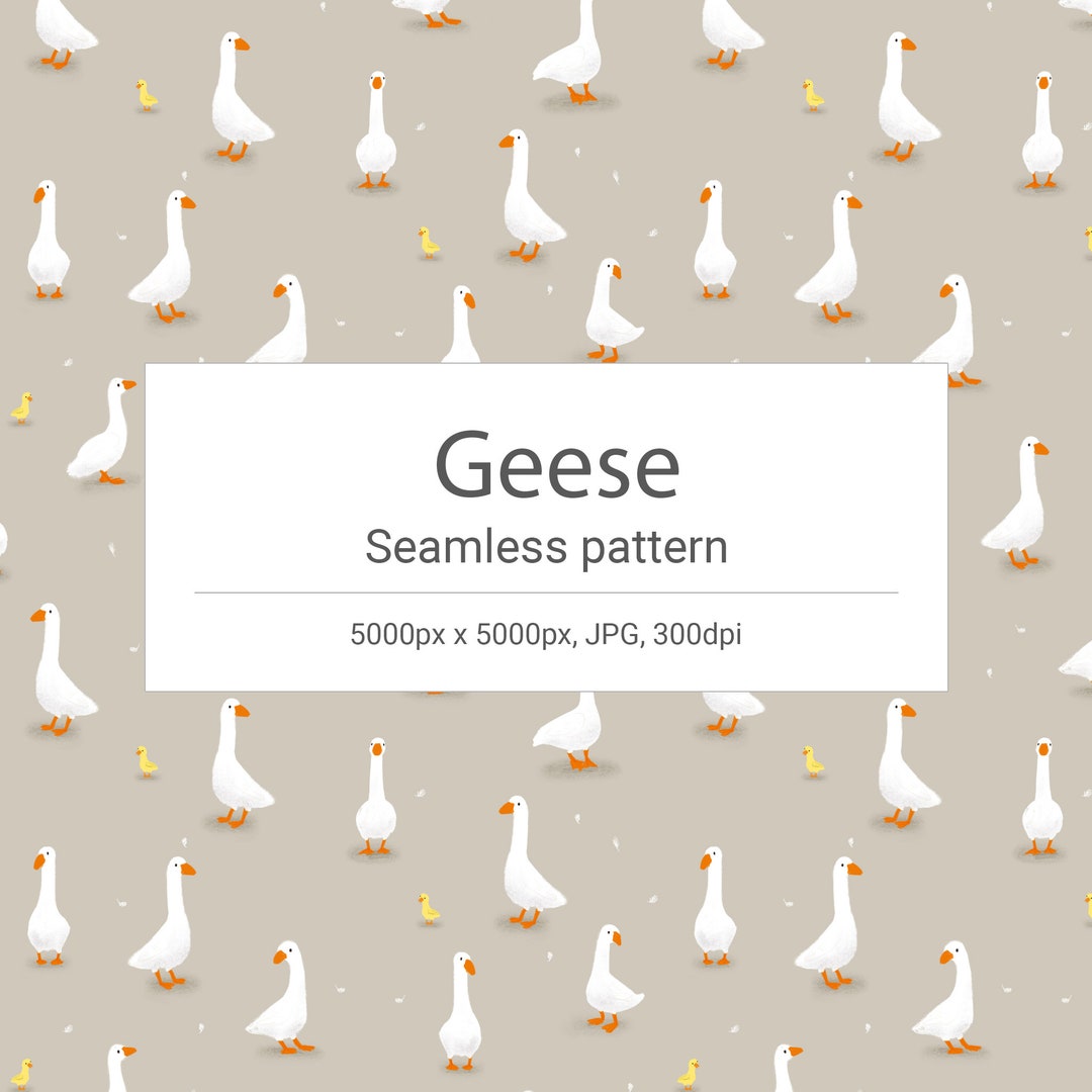 Geese Seamless Pattern INSTANT DOWNLOAD Background - Etsy