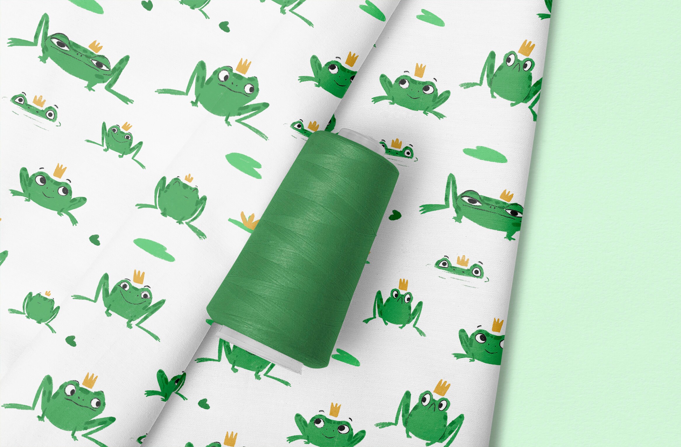 The Frog Prince Seamless Pattern INSTANT DOWNLOAD Background - Etsy