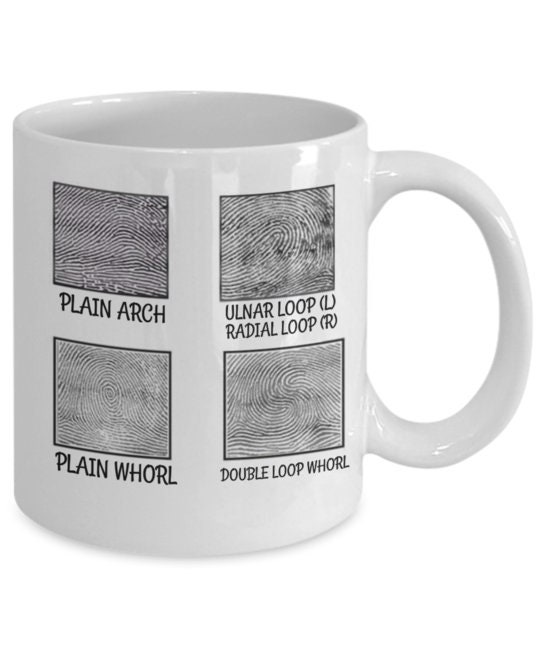 Fingerprint Coffee Mug Forensic Anthropologist Forensic - Etsy