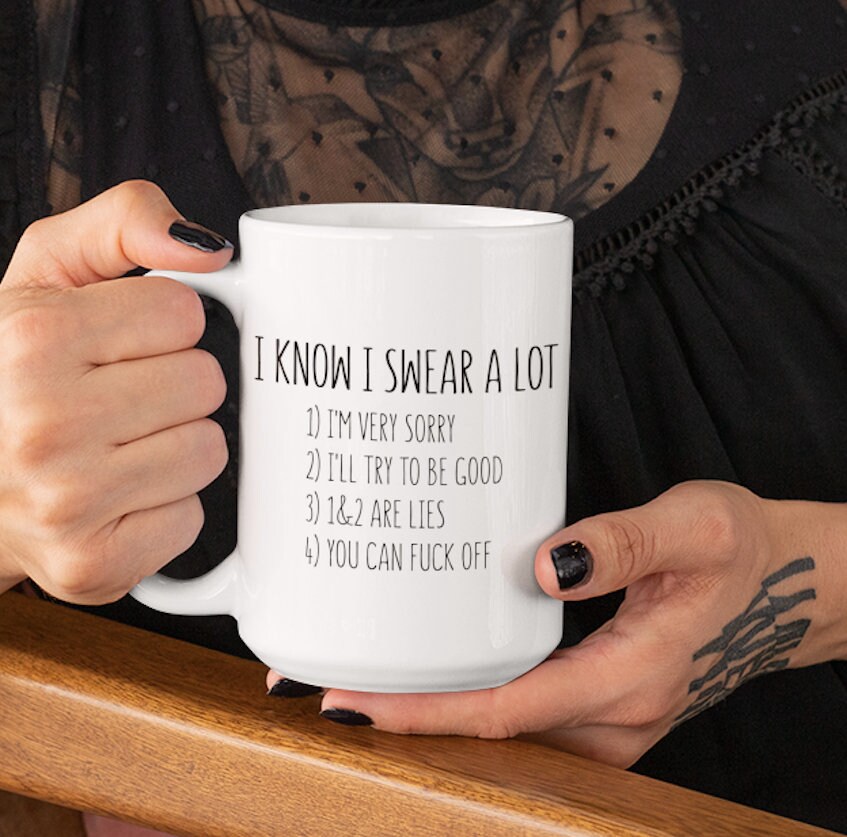 Cussing Mugs Swear Mug Office Mug Birthday Gift Swear | Etsy