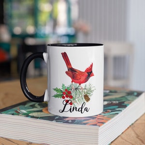 Cardinal Name Coffee Mug, Cardinal Gifts for Her, Personalized With ...