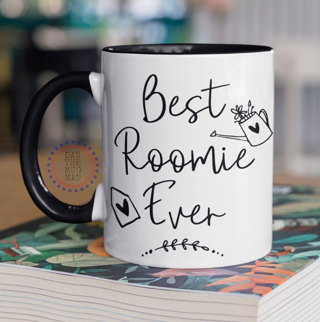 Best Roomie Ever Mug, Cute Roommate Mug, Pink Heart Roomie Gift, Coffee ...