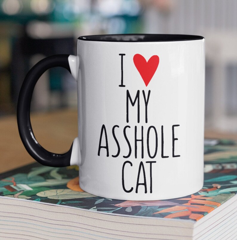I Love My Asshole Cat Cat Mug Cat Mom Cat Ts Cat Ts Etsy