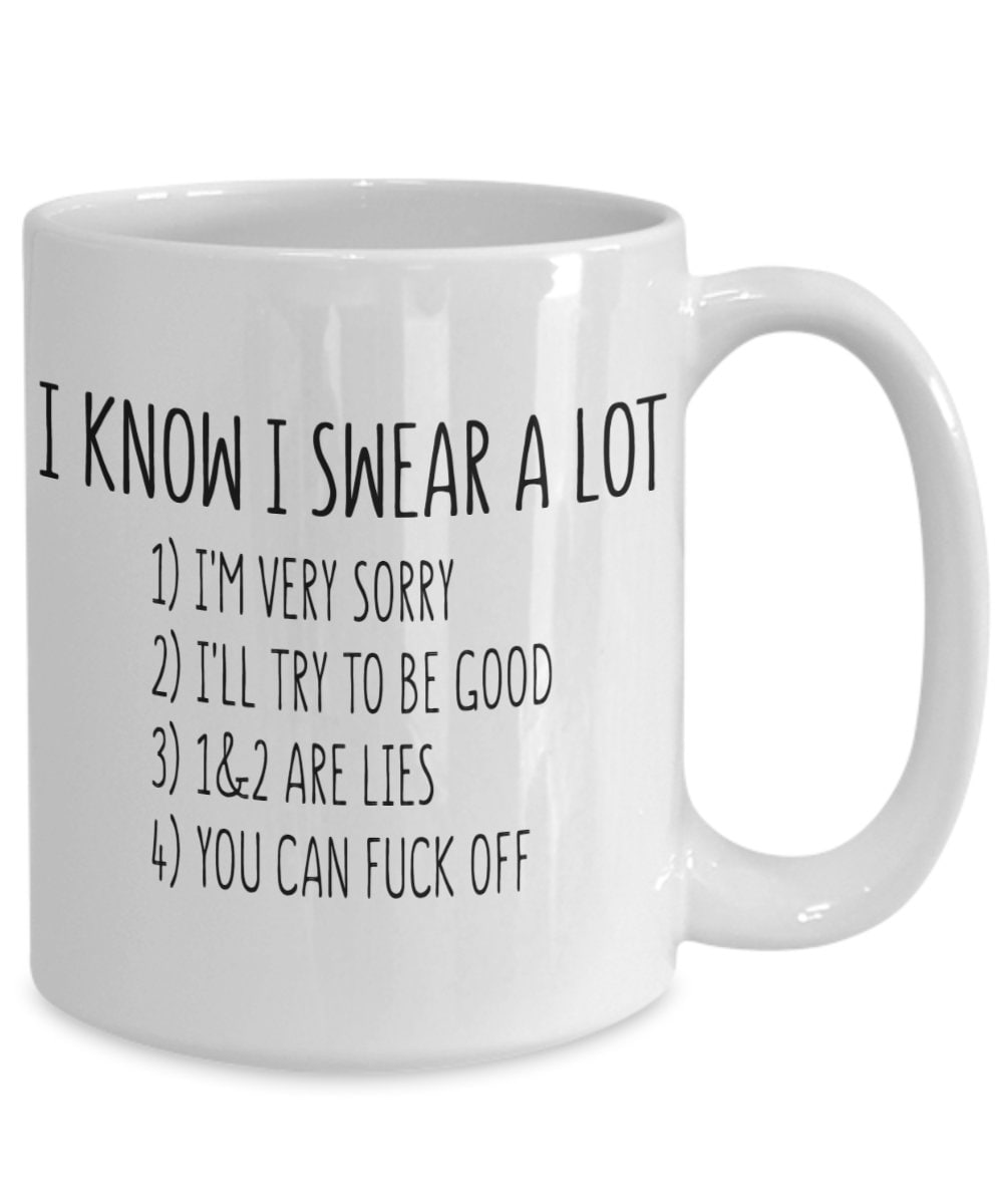 Cussing Mugs Swear Mug Office Mug Birthday Gift Swear | Etsy