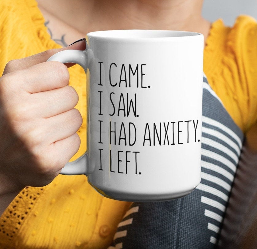 Anxiety Gift Anxiety Mug Introvert Mugs With Quotes Funny - Etsy