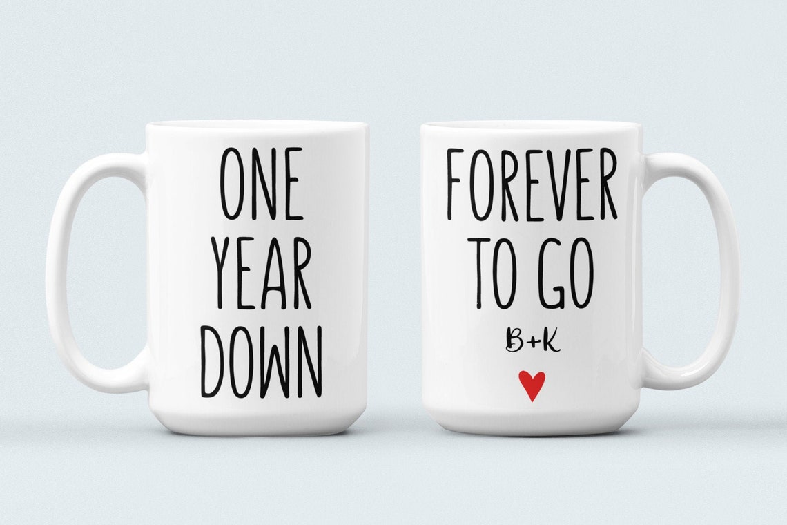 One Year Down Forever to Go One Year Anniversary Gifts for - Etsy