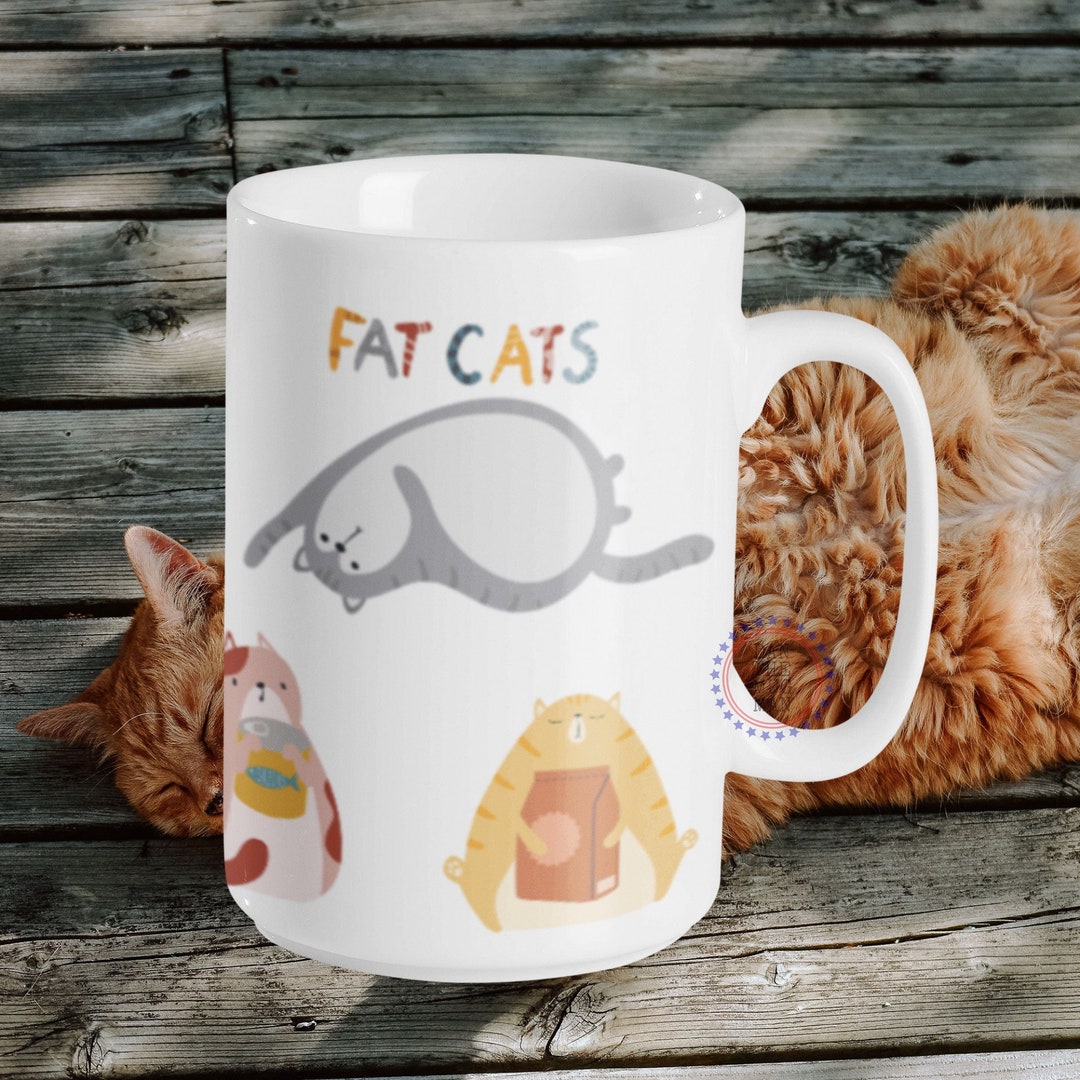 Fat Cats, Fat Cat Mug, Cat Mom Funny Gift, Cat Gift, Cat Mug, Cat ...