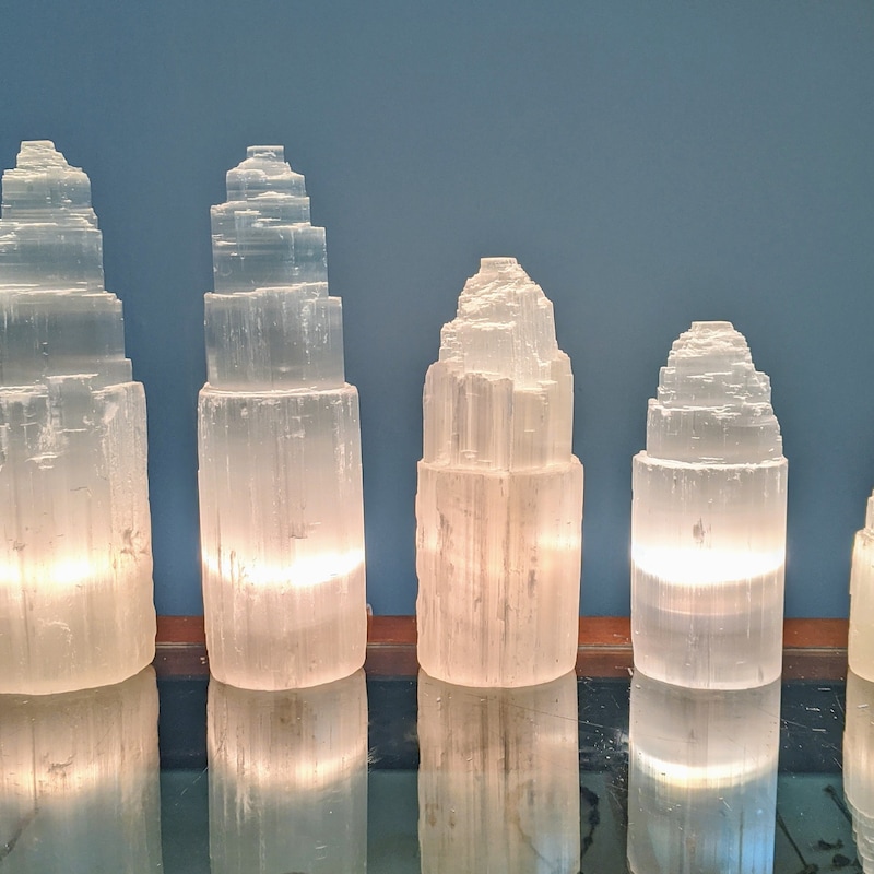 Selenite Lamp - Etsy
