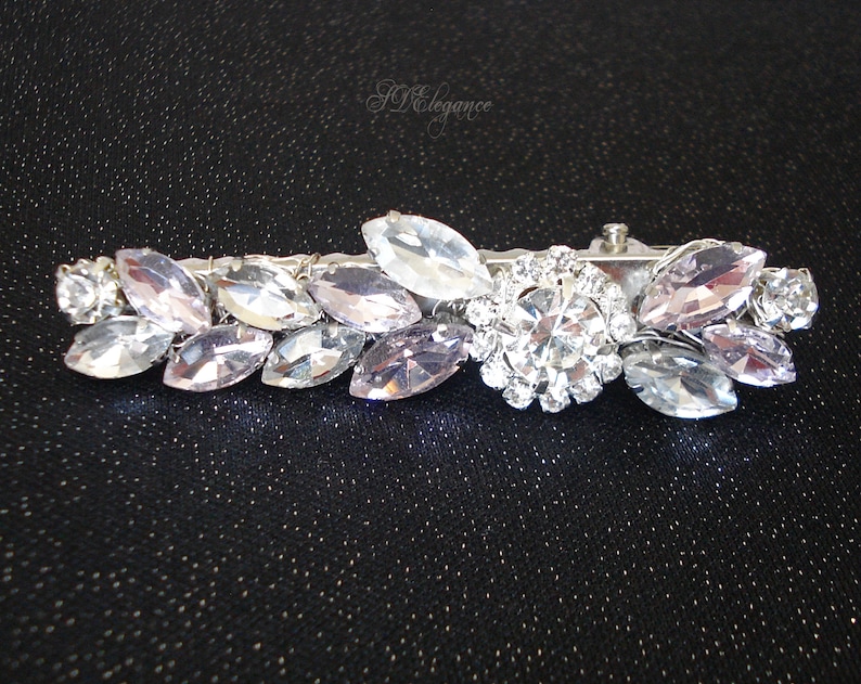 Swarovski Crystal Hair Clip, Wedding Hair Clip, Pink Rhinestone Hair ...