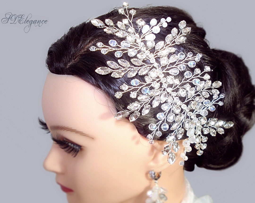 Swarovski Crystal Headpiece Diamond Hair Piece Rhinestone - Etsy