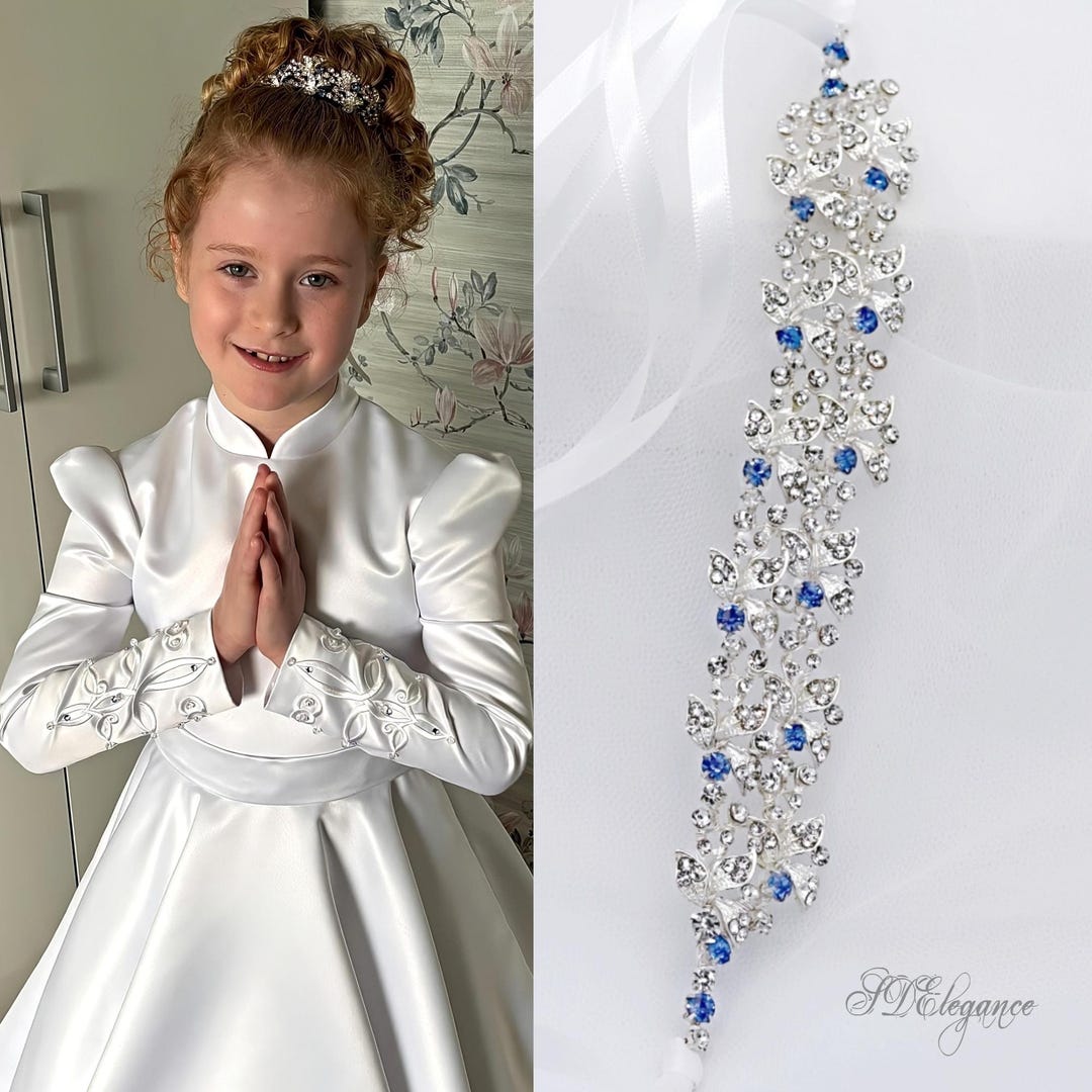 Swarovski Crystal Bun Wrap, Diamond Hair Accessories for Bun, Blue ...