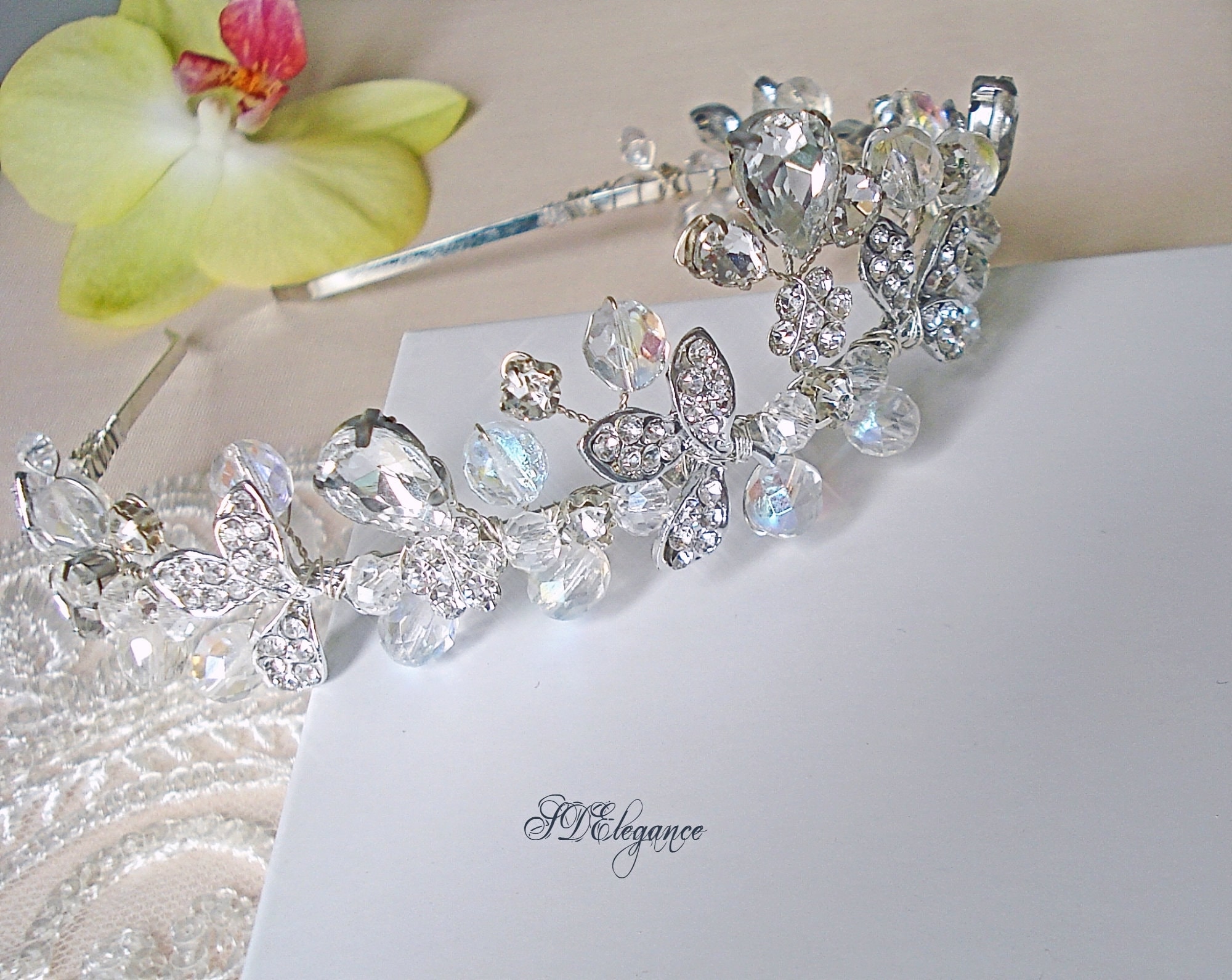 Swarovski Tiara Wedding Tiara Silver Bridal Crown Crystal | Etsy