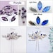 Blue Bridal Hair Pin, Navy Blue Bridal Hair Piece, Silver Wedding Hair ...