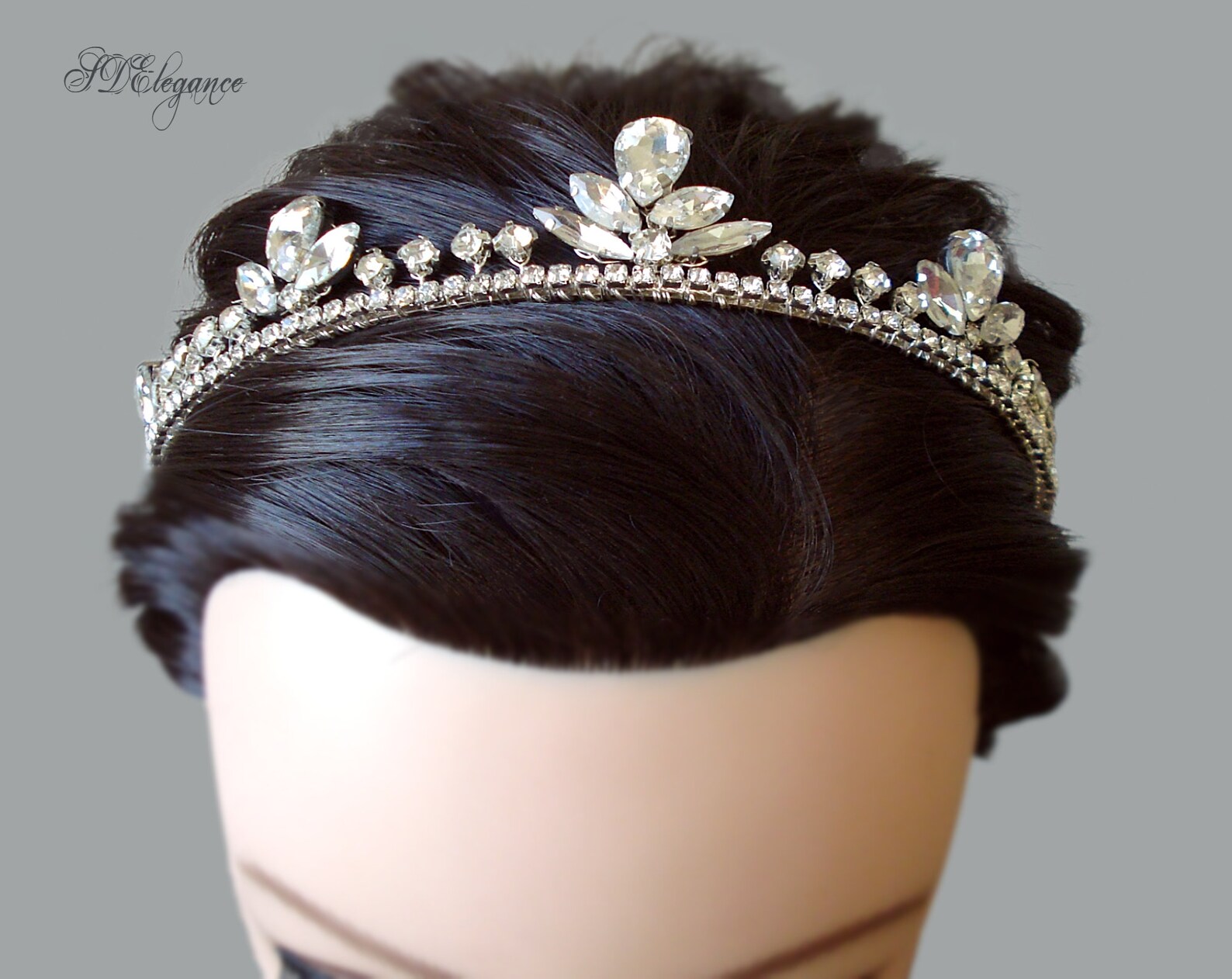 Diadema de boda azul corona de tiara de zafiro tiara de boda - Etsy España