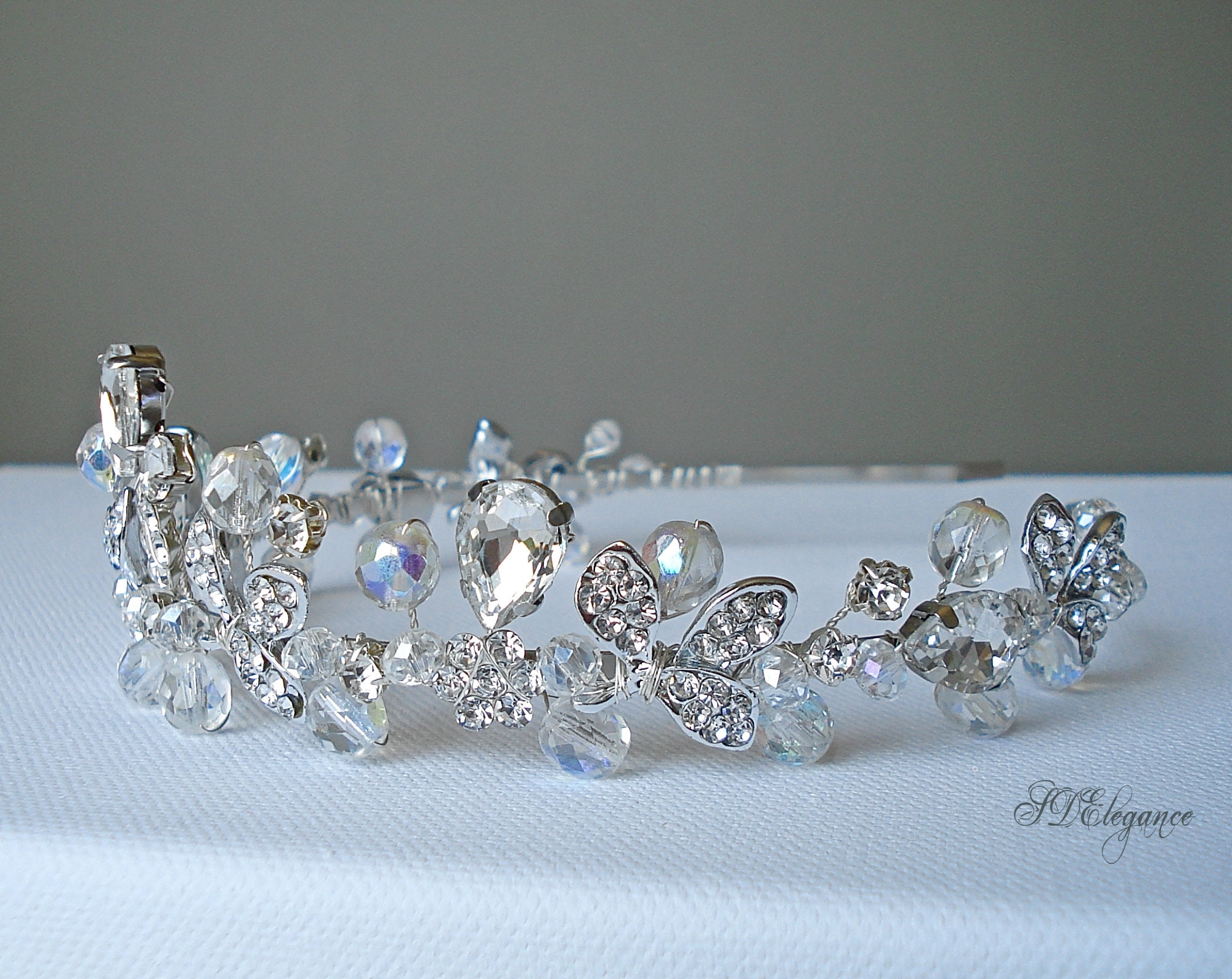 Swarovski Tiara Wedding Tiara Silver Bridal Crown Crystal | Etsy