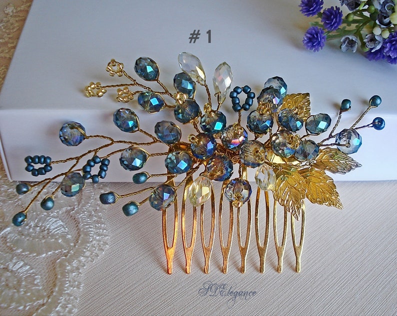 Turquoise Crystal Hair Comb Bridal Hair Comb Turquoise - Etsy