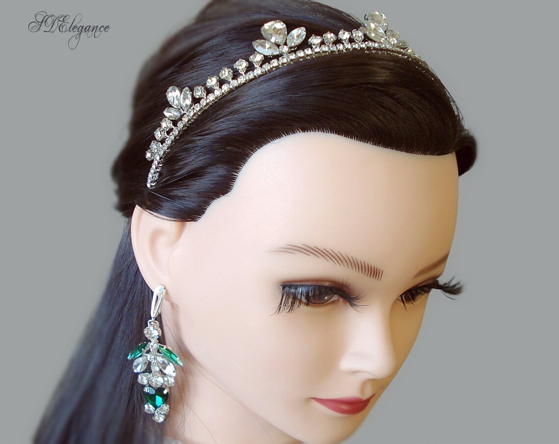 Diadema de boda azul corona de tiara de zafiro tiara de boda - Etsy España