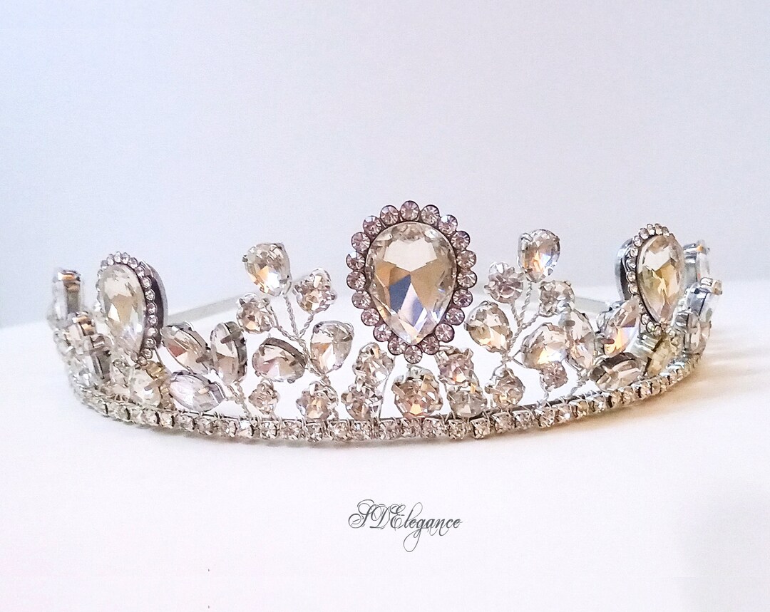 Silver Rhinestone Tiara Swarovski Bridal Tiara Rhinestone - Etsy