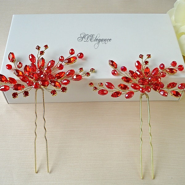 Crystal Hair Pins - Etsy