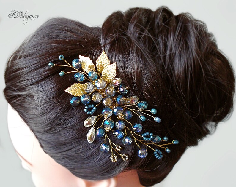 Turquoise Crystal Hair Comb Bridal Hair Comb Turquoise - Etsy