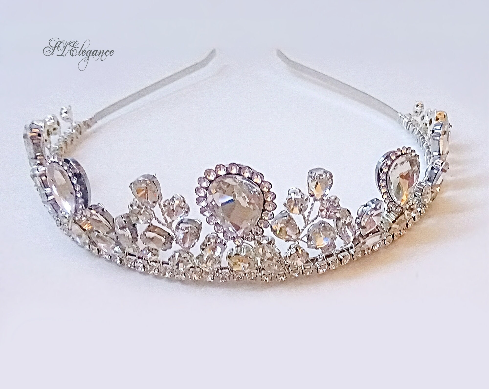 Silver Rhinestone Tiara Swarovski Bridal Tiara Rhinestone | Etsy