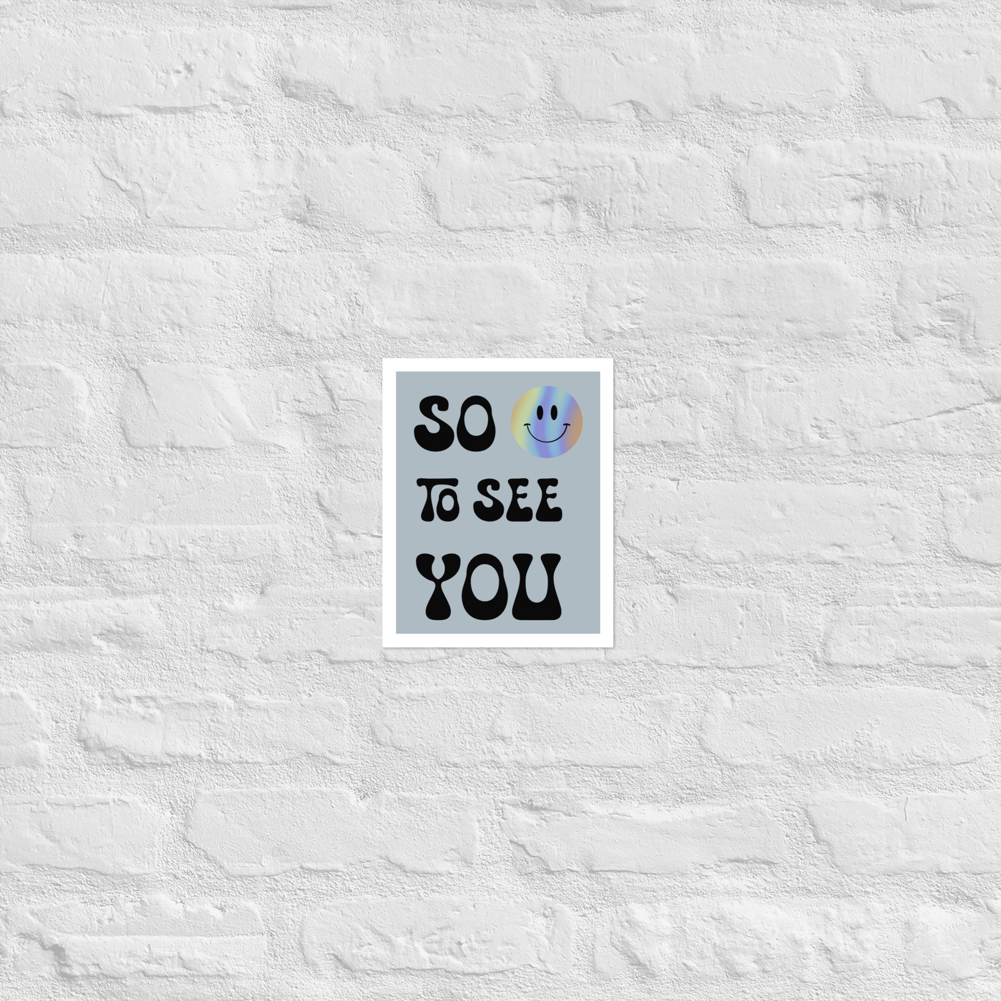 So Happy to See You Poster | Minimalist Wall Decor Print - Etsy