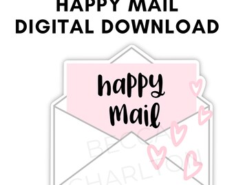 Happy Mail DIGITAL SVG PNG Files Shipping Supplies - Etsy