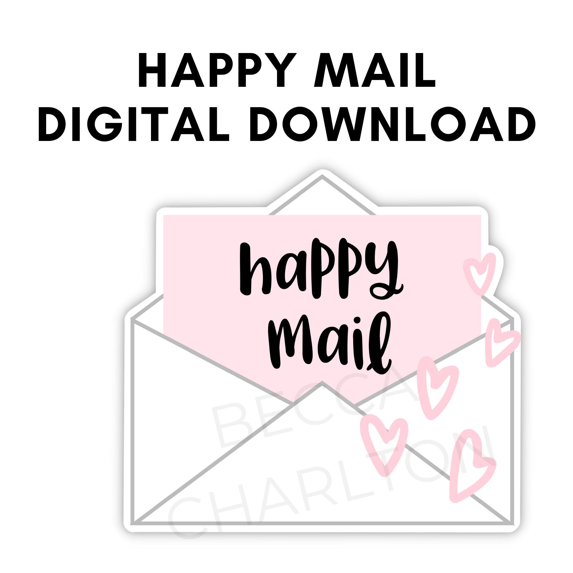 Happy Mail Digital Download Happy Mail PNG File - Etsy