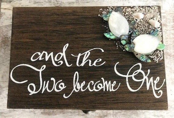 Beach Wedding Ceremony Ring Box Destination Wedding Ring Box - Etsy