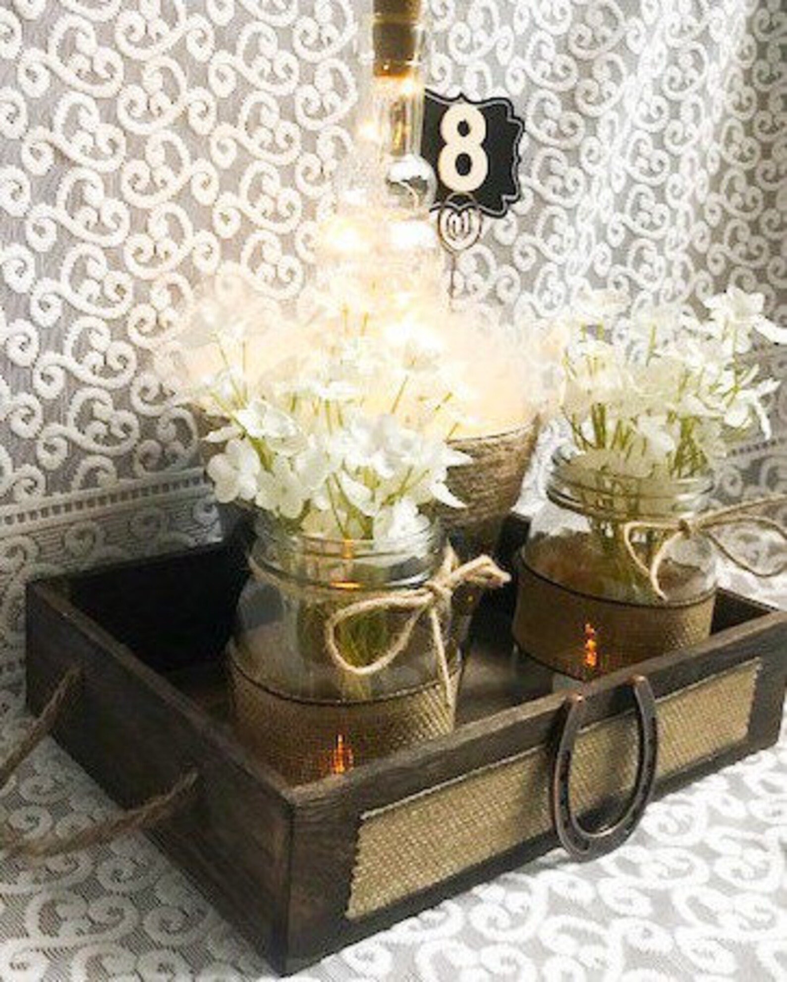 Rustic Wedding Table Centerpiece Barn Wedding Center Piece - Etsy