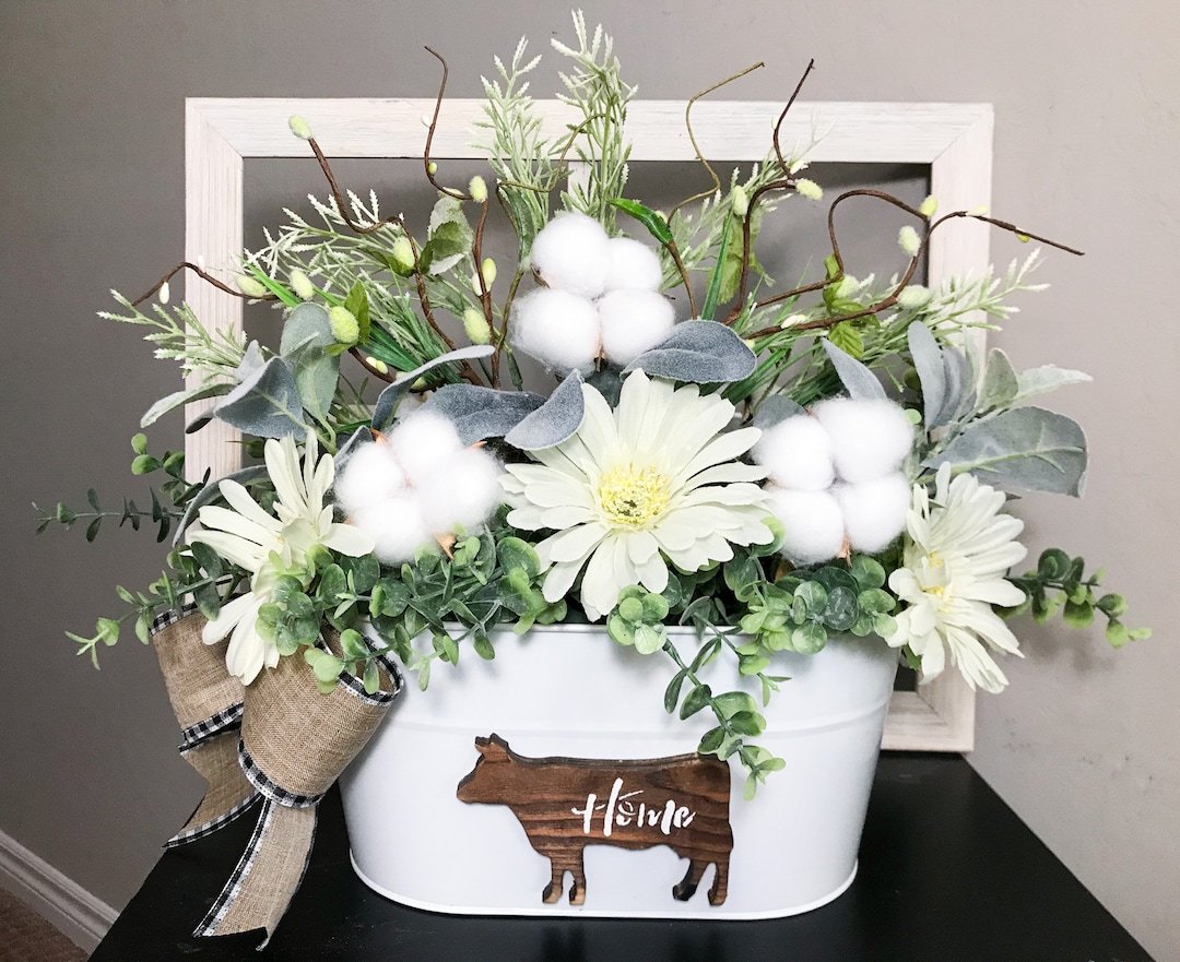 Farmhouse Floral Arrangement, Everyday Floral Arrangement, Country ...