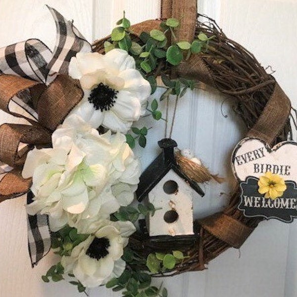 Birdhouse Wreath - Etsy