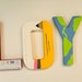 Classroom Themed Custom 3D Paper Mache Letters Wall Decor classroom ...