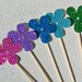 Glitter Flower Cupcake Topper, Colorful Spring Flower Cupcake Topper ...