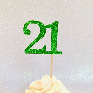 Number 21 Cupcake Topper Number Twenty-One Pick 21 Food | Etsy