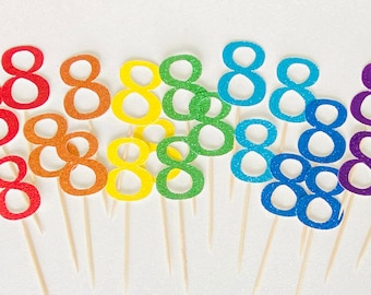Eight Cupcake Topper - Etsy