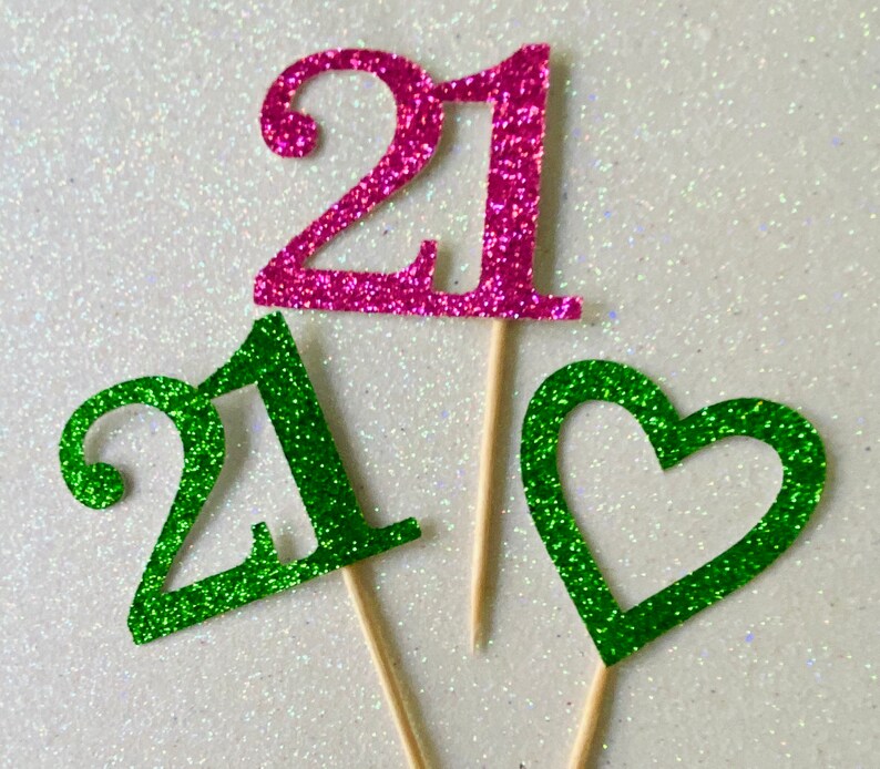 Number 21 Cupcake Topper Number Twenty-one Pick 21 Food - Etsy