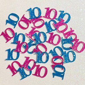 Glitter Number 10 Cupcake Toppers, 10th Birthday Party Decor - Etsy