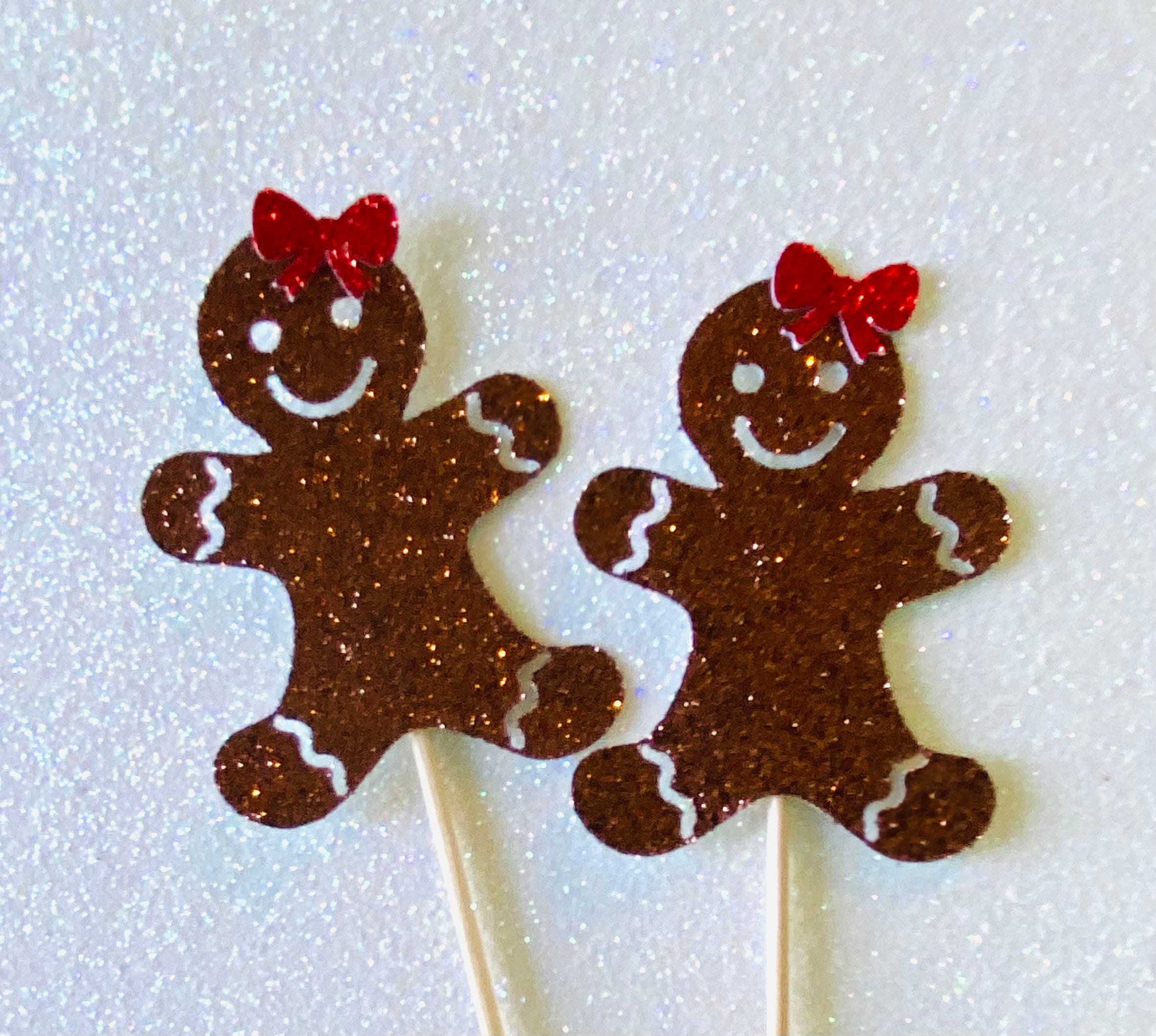 Gingerbread Man Gender Reveal Cupcake Topper Gingerbread Man | Etsy