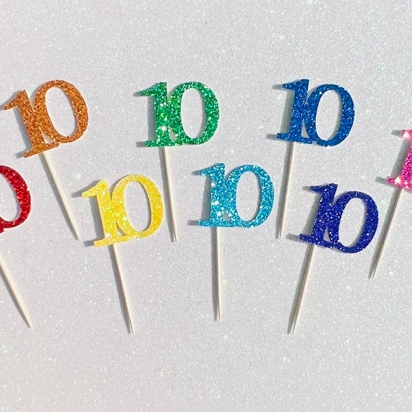 10 Number Topper - Etsy