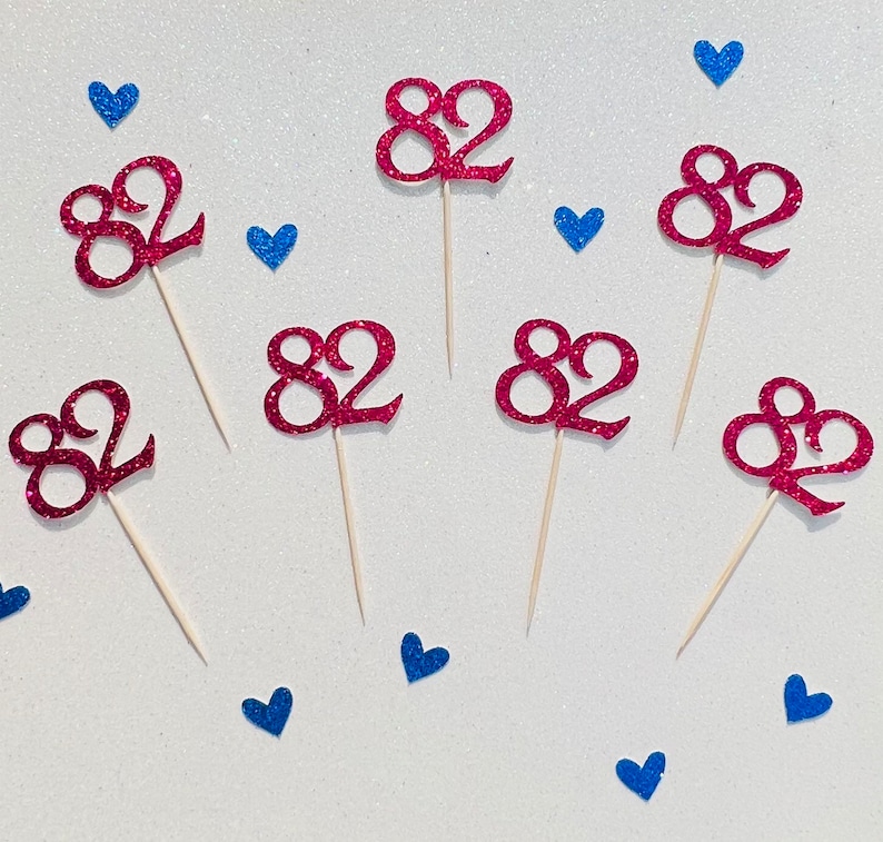 ANY NUMBER Birthday CUPCAKE Custom Toppers, Number Cupcake Birthday ...