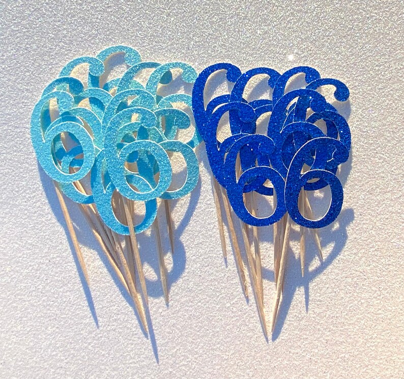 Number 6 Cupcake Topper Glitter Number 6 Birthday Topper - Etsy