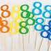 Number 8 Cupcake Topper, Glitter Number 8 Birthday Topper, Number 8 ...